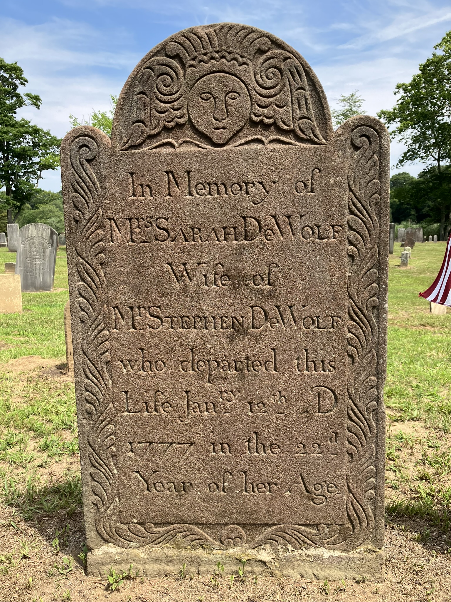 REPAIRING PHEBE M. GREENFIELD’S MONUMENT – Old Lyme Cemetery Association